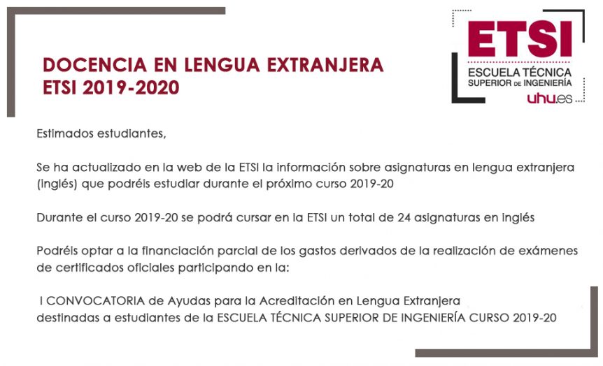 docenciaLenguaExtranjera - ETSI, UHU