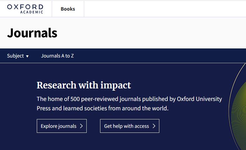 Acceso a revistas de OXFORD UNIVERSITY PRESS | Universidad de Huelva