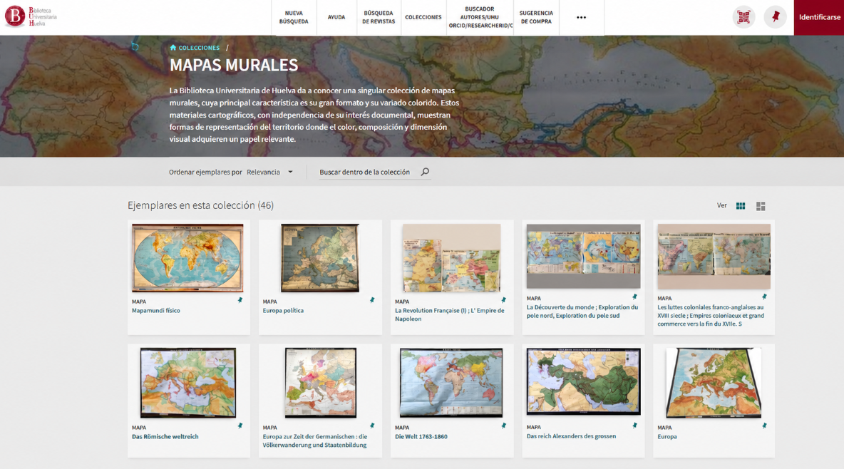 Colección de mapas murales en el catálogo Columbus de la Biblioteca ...